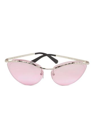 Louis Vuitton lunettes de vue &agrave; monture papillon - Argent