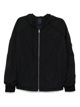 Juun.J veste zippée à design plissé - Noir