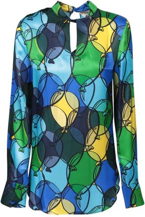 Alessandro Enriquez Femme, Blouses et Chemises, Multicolore, Taille: 36 FR Blouse en m&eacute;lange de soie