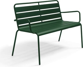 Oviala Gartenbank aus Metall, Waldgr&uuml;n - Palavas