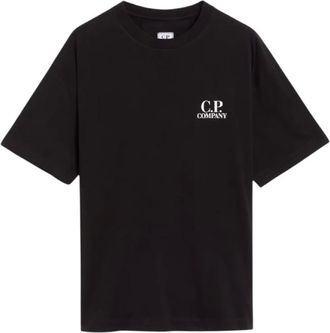 C.P. Company C.p. Company, Homme, Tops, Noir, Taille: XS Logo T-shirt