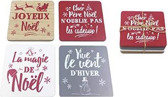 Enesco Kleine Messaggi Lotto 12 Untersetzer, 10 cm, 4 St&uuml;ck