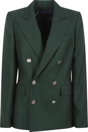 Polo Ralph Lauren Femme, Vestes, Vert, Taille: 36 FR Élégante Veste Verte en Cachemire Aw25