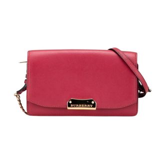 Burberry Pre-owned Leder Umh&auml;ngetasche - - Pre-owned - Damen - Rot - ONE SIZE