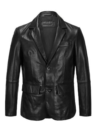 Milestone Herren Jacken schwarz Lammnappa