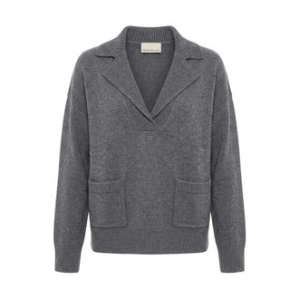 Pennyblack Pbbdurante V-Ausschnitt Strickpullover - - Knitwear - Damen - Grau - S