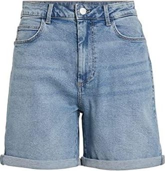 Vila A/S Short Vijo Hw LBD Su-Noos pour Femme, Bleu Jeans Clair, 38