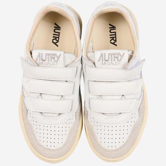 Autry Girls Kids Striped Sneakers Leather Trainers