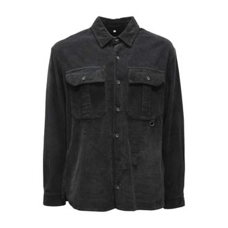 Paolo Pecora Samt Hemd Made in Italy - - Jackets - Herren - Schwarzk - L