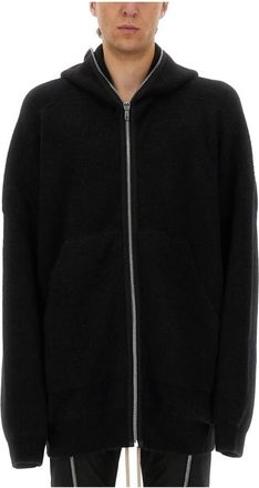 Rick Owens Homme, Sweatshirts et sweats &agrave; capuche, Noir, Taille: M Zip-throughs