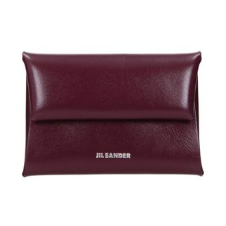 Jil Sander Portefeuille enveloppe en cuir - Femme - Accessoires - Rouge - Taille: ONE Size