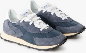 RUN OF Baskets crant&eacute;es en cuir m&eacute;lang&eacute;