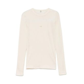 BASERANGE Rundhalspullover mit Cut-Out-Details - - Tops - Damen - Beige - XS