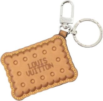 Louis Vuitton unisex, Pre-owned, Beige, Taille: ONE Size Porte-cl&eacute;s en toile Pre-owned