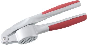 Fackelmann Fackelmann Knoblauchpresse BORD, praktischer K&uuml;chenhelfer mit Funktionsteil aus Alu, Knoblauchschneider mit ergonomischem Anti-Rutsch-Griff aus Kunsts