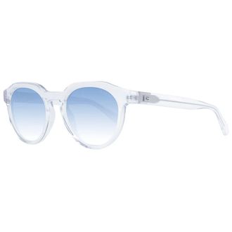 Guess Homme, Accessoires, Blanc, Taille: ONE Size Lunettes de soleil transparentes pour hommes rondes bleues
