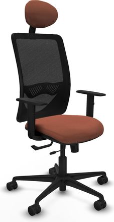 Piqueras y Crespo B&uuml;rostuhl Zulema mit 1D-Armlehnen, h&ouml;henverstellbarer Lendenwirbelst&uuml;tze und festem Kopfteil, ausgestattet mit Syncro/Traslack und Schneideschaum, Sch