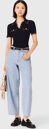 Maje Kurzarm-poloshirt - Marineblau - Maje