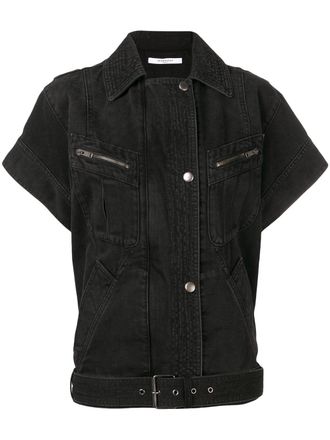 Givenchy veste en jean &agrave; manches courtes - Noir