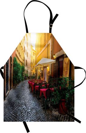 Abakuhaus Stadt Alte Häuser Kochschürze, Trastevere Italien, Höhenverstellbar Maschienenwaschbar Kein verblassen, Mehrfarbig