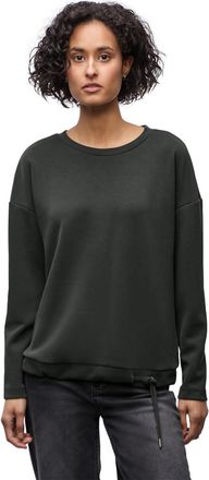 Street One Damen 3228263 Silk-Look Shirt, Darkest Brown, 42 EU