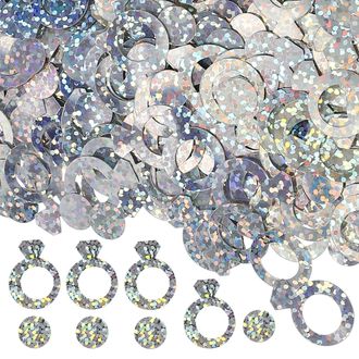 SOLUSTRE 3 Beutel Hochzeit Konfetti Ringkonfetti aus Stabilem Papier Tischdekoration f&uuml;r Hochzeitsfeier Party Streudeko f&uuml;r Einladungen und Gastgeschenke