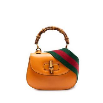Gucci Sac &agrave; main vintage Gucci Bamboo doccasion - Femme - Pre-owned - Orange - Taille: ONE Size
