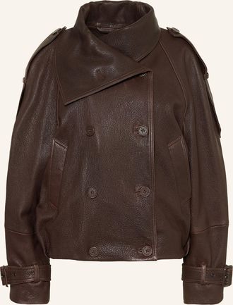 Acne Studios Lederjacke braun