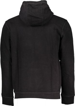 Tommy Hilfiger Logo-Embroidered Organic Cotton Hoodie - Black