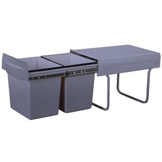 Kitchen Move HYPE Einbau-M&uuml;lleimer, 2 F&auml;cher, 36 l (2 x 18 l) mit Eimer