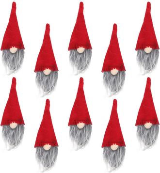 BESPORTBLE 10 St&uuml;cke Mini Weihnachtsm&uuml;tze Weihnachten Flaschenanzug Weihnachtsmannm&uuml;tzen Weihnachtsdeko Nikolausm&uuml;tzen Flaschen&uuml;berzug Flaschen Kleidung Weinbeut