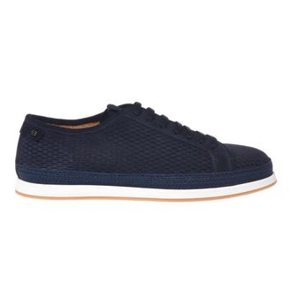 Baldinini Perforated Suede Sneaker - - Shoes - Herren - Blau - 41 EU