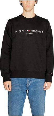 Tommy Jeans Homme, Sweatshirts et sweats &agrave; capuche, Noir, Taille: S Pull en Coton Noir Collection Homme