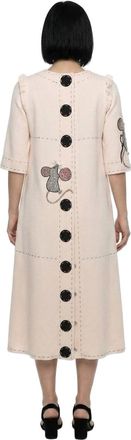 Dolce & Gabbana Womens Cream Polyester Casual Dress