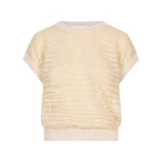 PESERICO Femme, Pulls, Beige, Taille: 38 FR Tricots ras du cou
