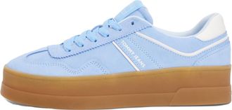 Tommy Jeans Tommy Hilfiger The Greenwich Flatform Suede Damen-Sneaker, Blau (Sugarplum Blue), 37.5 EU