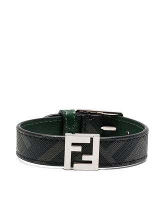 Fendi bracelet &agrave; motif FF - Noir