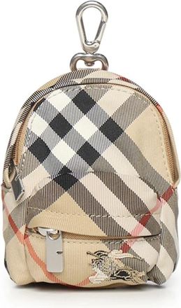 Burberry Homme, Accessoires, Beige, Taille: ONE Size Check Backpack Charm