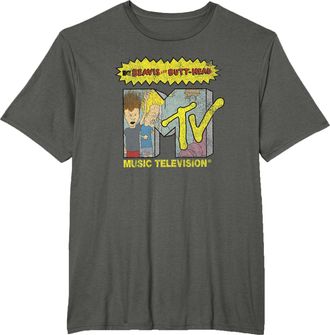 Beavis And Butt-Head Rocker Filled MTV Logo T-Shirt