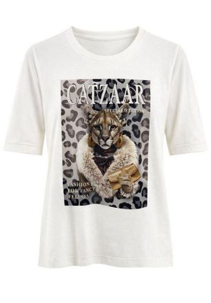 Tuzzi Nero T-Shirt mit platziertem Animal-Print