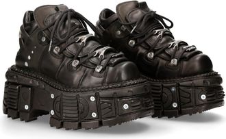 New Rock M-tank106-c2 Unisex Plattformschuhe, Schwarz, 43