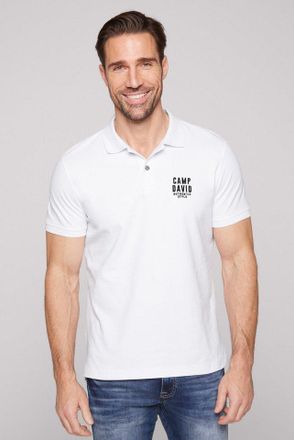 Camp David Poloshirt mit kleiner Logo-Stickerei auf Brusth&ouml;he