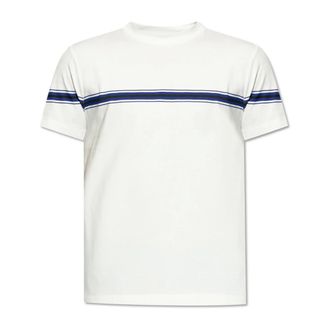 Burberry Homme, Tops, Blanc, Taille: XS T-shirt avec Logo