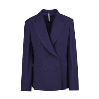 Liviana Conti Femme, Vestes, Bleu, Taille: 42 FR Giacca Roger doppiopetto