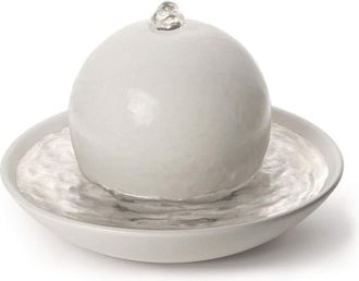 Primavera Duftbrunnen Rondo Cremeweiß matt - Luftbefeuchter, Diffuser, Raumduft - Reinigung und Erfrischung der Raumluft - Aromatherapie