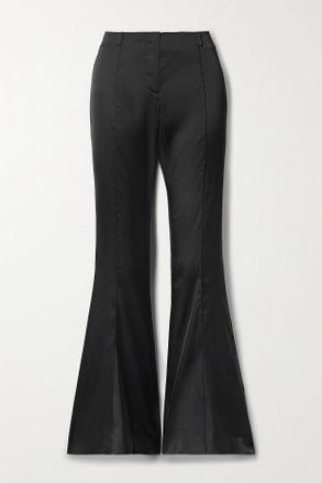 Acne Studios Schlaghose Aus Satin - Schwarz