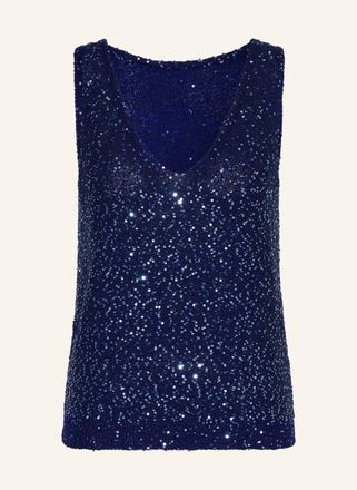 Max Mara Weekend Max Mara Stricktop Milord Mit Pailletten blau