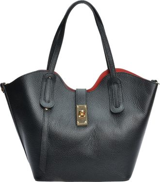 Isabella Rhea Schwarz Rindsledertasche