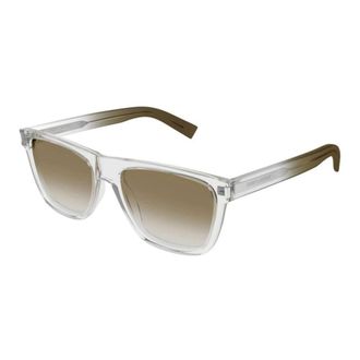 Saint Laurent Ovale Sonnenbrille - - Accessories - Herren - Grau - 56 MM