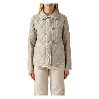 Fay Femme, Vestes, Beige, Taille: 38 FR Quilted Jacket